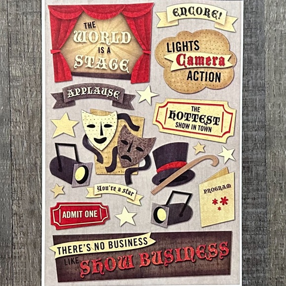 Design | New Theater Drama Scrapbook Craft Stickers | Poshmark